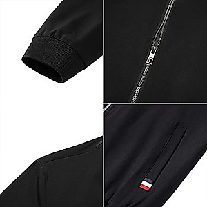 FoxQ Men's Bomber Jacket Lightweight, Slim Fit Sportswear Daily Casual Style with a Sporty Edge