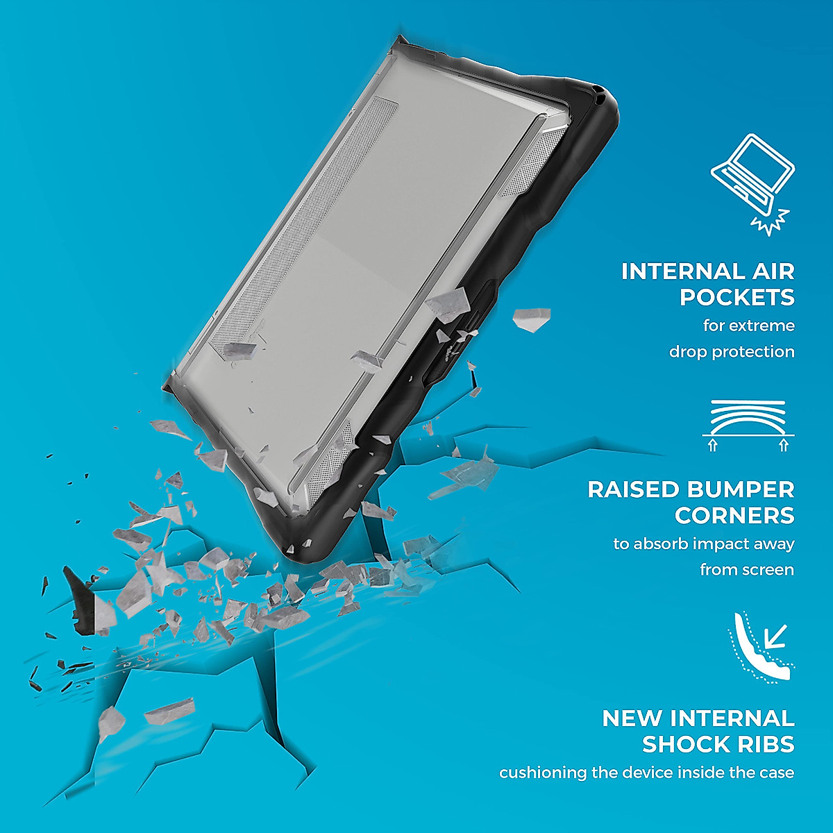 Gumdrop DropTech Laptop Case Fits HP EliteBook x360 1030 G7/G8 (2in1). (Does Not Fit Other G7/G8 Models)–Drop Tested, Rugged, Shockproof Bumpers for Reliable Device Protection– Black