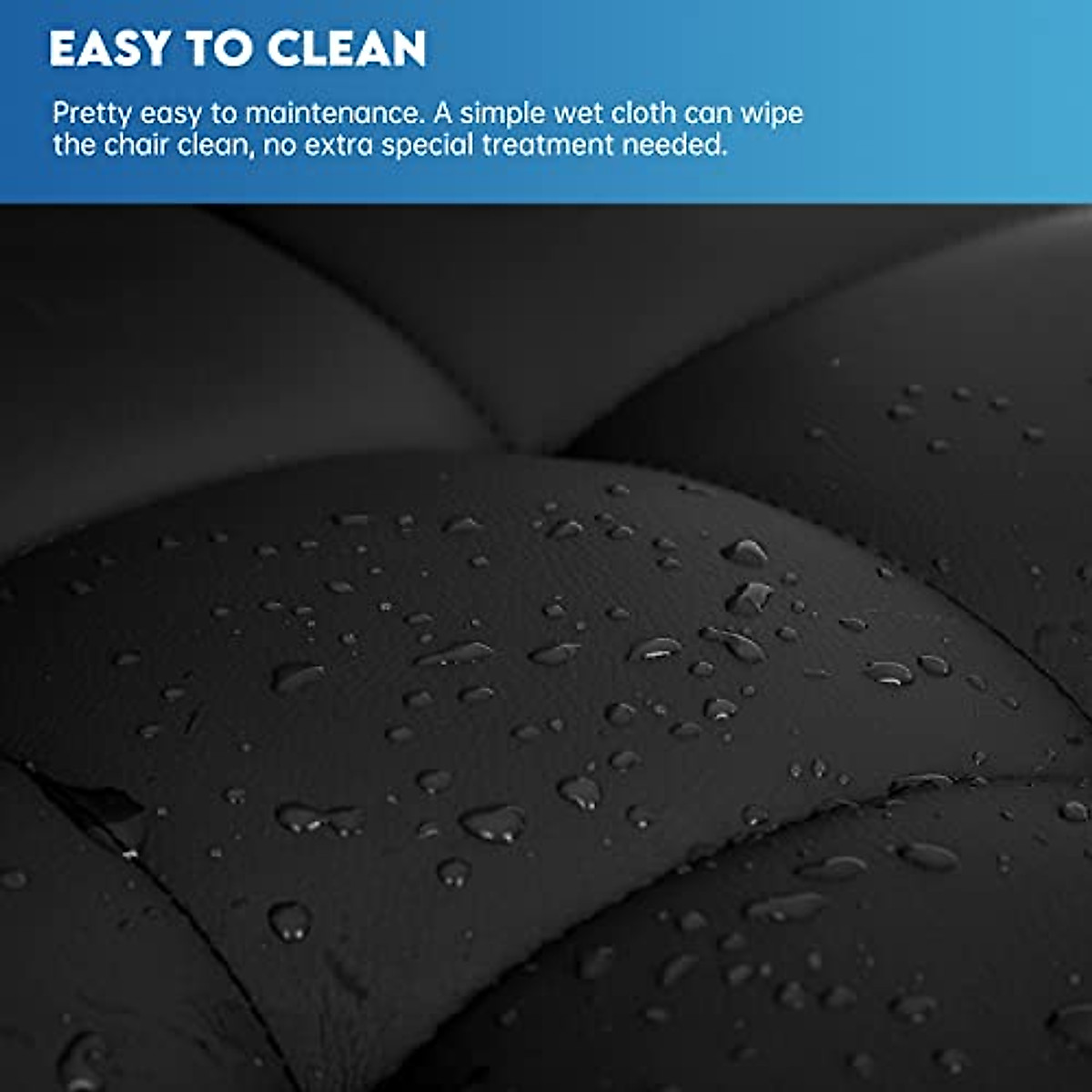 PayLessHere Home Office Desk Chair PU Leather Makeup Chair Vanity Chair with Armrest/Wheel 360°Swivel Height Adjustable Home Chairs for Office Makeup Room (Black)