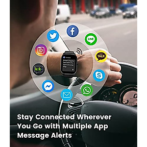 Smart Watch for Men Answer/Make Call,2"Touch Screen Fitness Tracker for iPhone Android with 100+ Sport Modes,Voice Assistant,Heart Rate Sleep Monitor,Waterproof Pedometer Activity Tracker Smartwatch