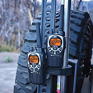 Midland GXT1000VP4 50 Channel GMRS Two-Way Radio - Up to 36 Mile Range Walkie Talkie - Black/Silver (Pack of 8)