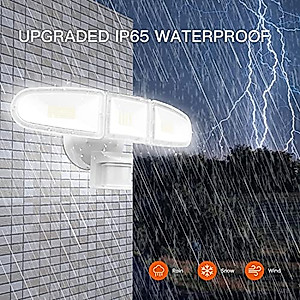 JJC 4600LM 40W LED Security Lights Motion Sensor Outdoor Lights Fixture, LED Flood Light Outdoor, Waterproof IP65 5700K Super Bright Motion Detector Lights for Garage Backyard Porch(Not Solar Powered)