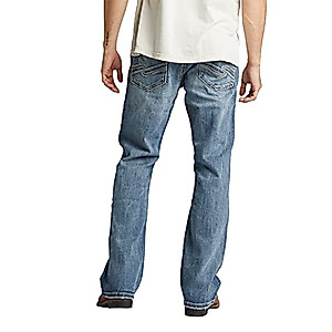Silver Jeans Co. Men's Craig Classic Fit Bootcut Jeans, Medium Indigo LDS260, 36W x 32L