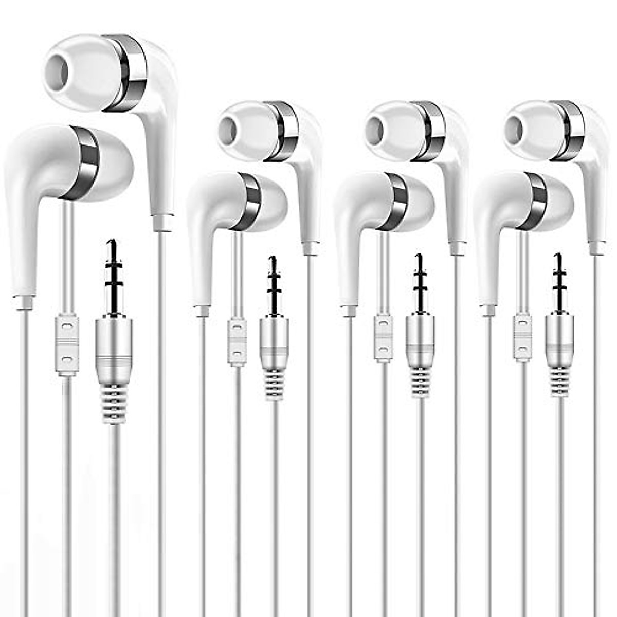 Hongzan Bulk Earbuds 50 Pack for Classroom Kids School Students (50White)