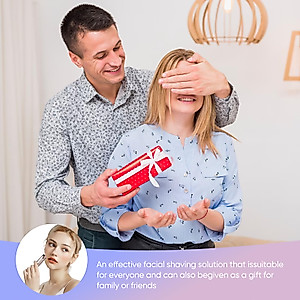 Facial Hair Removal for Women, Mini Hair Remover, Electric Razor Shaver Portable Bikini Epilator for Lips, Chin, Armpit, Peach Fuzz, Fingers, Neck, Cheek and USB Rechargeable(Champagne）