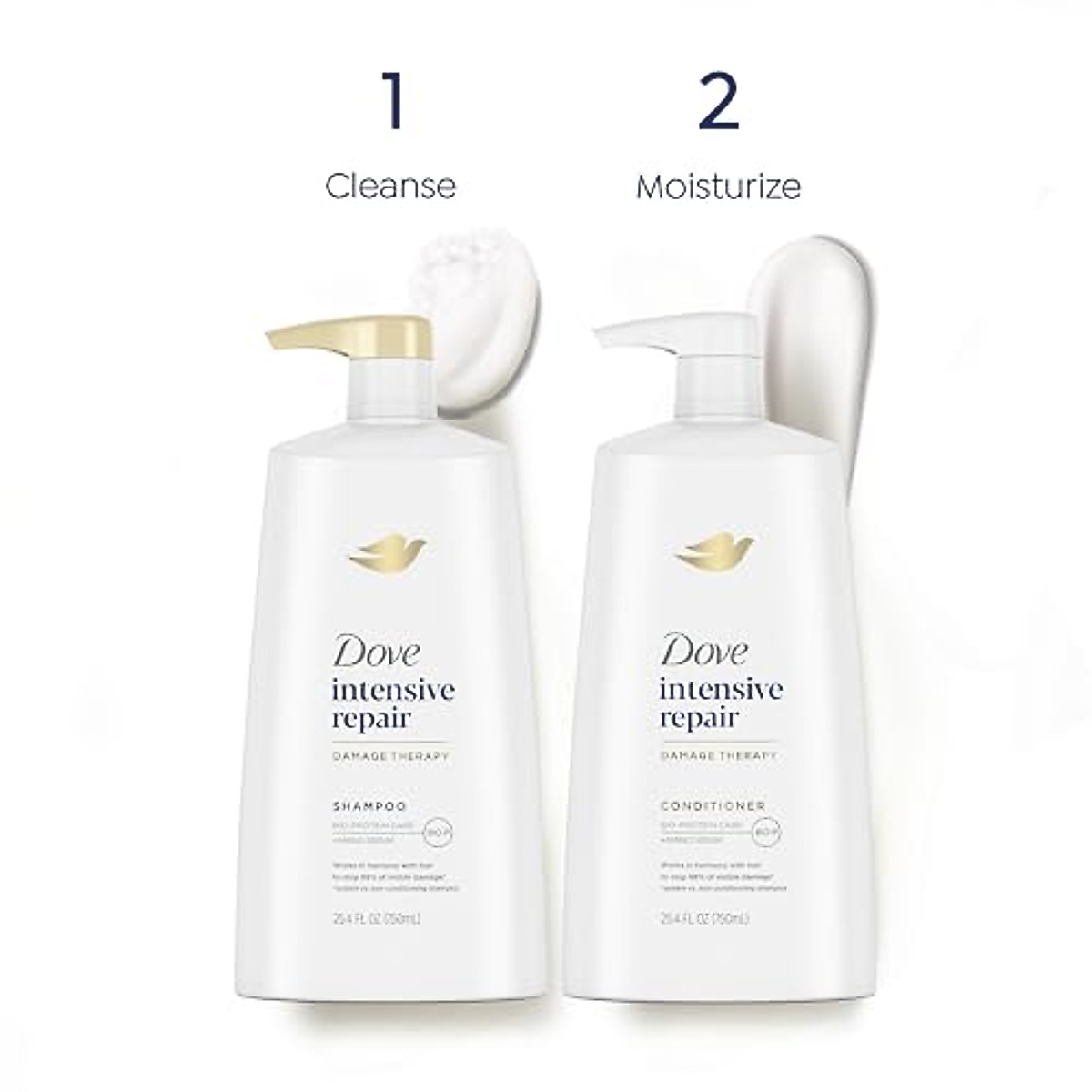 Dove Shampoo Intensive Repair for Damaged Hair Shampoo with Bio-Restore Complex 25.4 oz