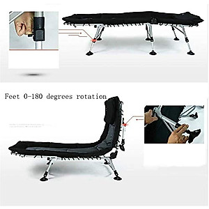 XZGDEN Lightweight Mahanz Sun Lounger Camping Chairs Folding Bed Office Lunch Break Single Bed Siesta Bed Simple Bed Babysitter Bed Thick Alloy Tube Foam Mattress