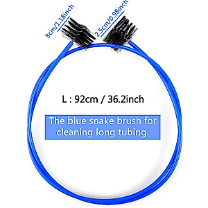 Hysagtek 4 Pieces Trumpet Snake Brush Cleaning Kit, Trumpet Brush Mouthpiece Brush Valve Casing Brush Flexible Brush with Cleaning Rod