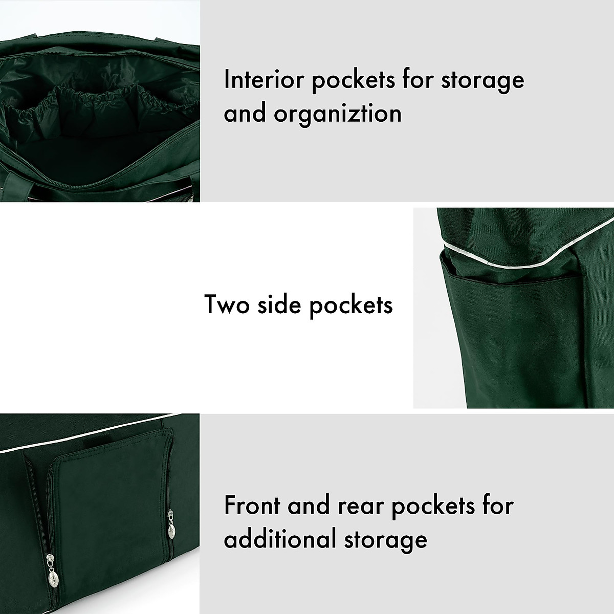 Creative Knitwear Diaper Tote Bag, Large Multi-Purpose Bag with Changing Pad, Miami Hurricanes Logo, Hunter