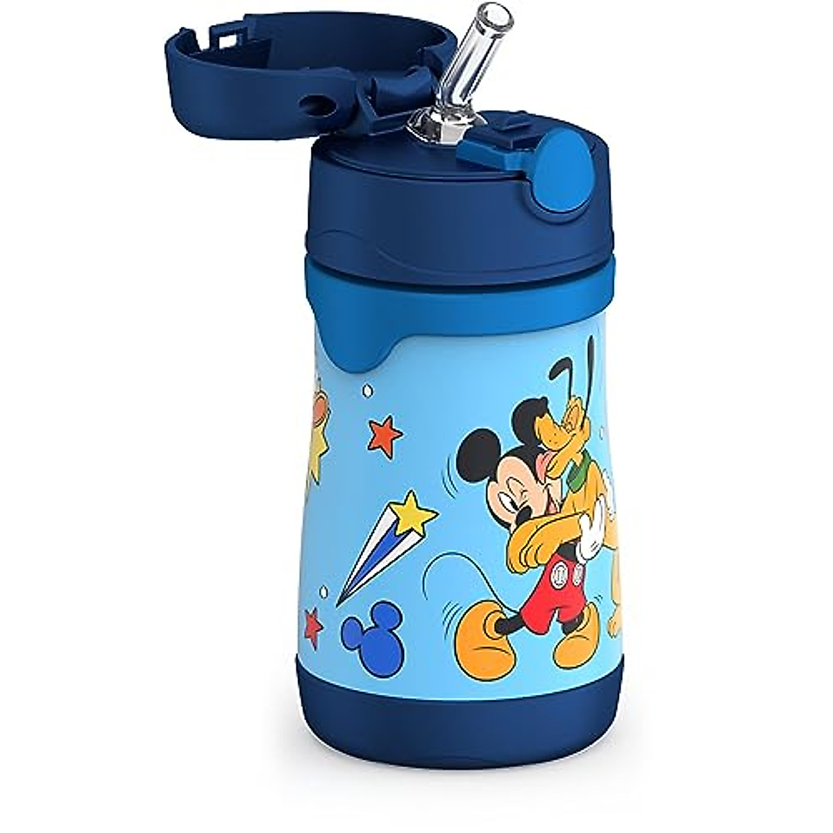 THERMOS Vacuum Insulated Stainless Steel 10oz Straw Bottle, Mickey Mouse