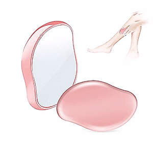 Crystal Hair Eraser, Crystal Hair Remover Painless Exfoliation, Portable Mild Hair Removal Tool, Magic Hair Eraser for Back Arms Legs Fast & Easy, Reusable Crystal Hair Eraser for Women and Men- Pink
