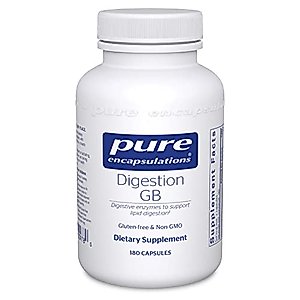 Pure Encapsulations Digestion GB | Digestive Enzyme Supplement to Support Gall Bladder and Digestion of Carbohydrates and Protein* | 180 Capsules