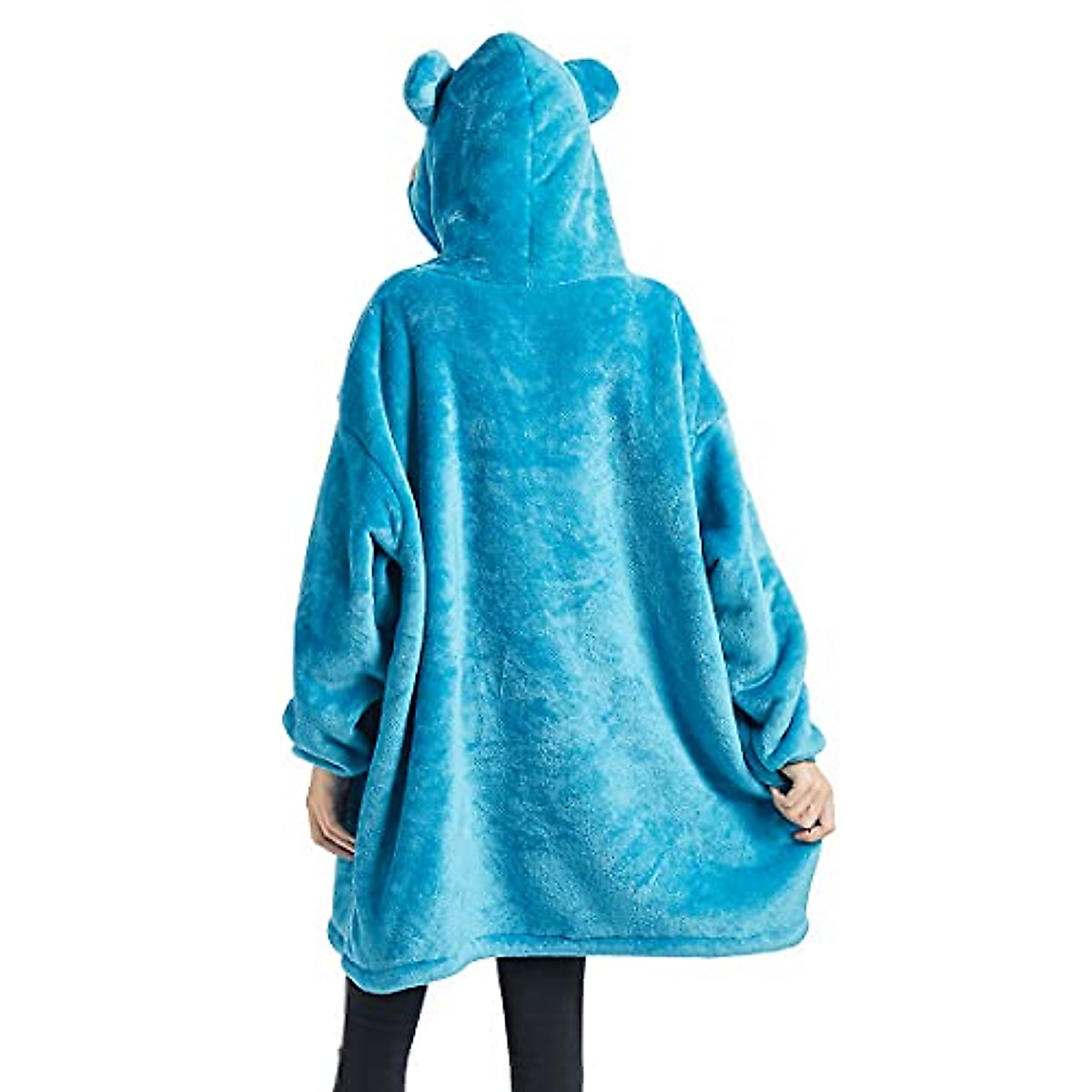 Women's Cartoon Anime Blanket Halloween Costumes Oversized Wearable TV-Blanket Sherpa Sweatshirt Adult One Size