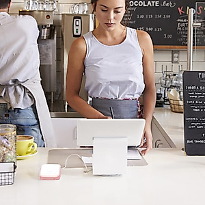 Dock Compatible with Square Reader 2nd Generation, Square Card Reader Stand Holder, Anti-Sleep Button, One Click to Turn On, Pink.