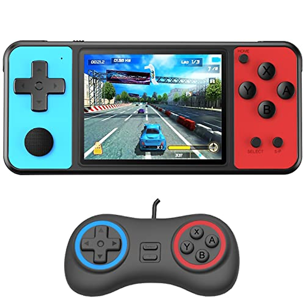 Great Boy Handheld Game Console for Kids Aldults Preloaded 270 Classic Retro Games with 3.0'' Color Display and Gamepad Rechargeable Arcade Gaming Player (Black)