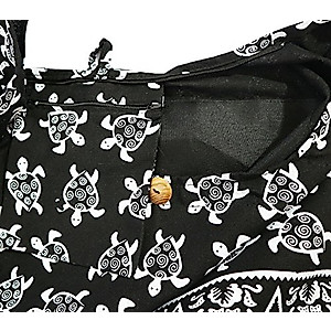 Lovely Creations Hippie Boho New Elephant Crossbody Bohemian Gypsy Sling Shoulder Large Size (Turtle L Black)