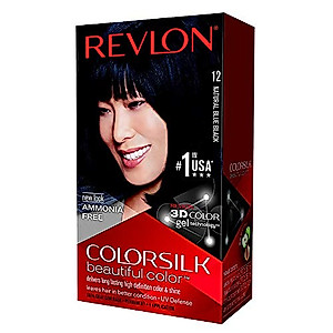 Revlon Colorsilk Beautiful Color, Natural Blue Black [12] 1 ea (Pack of 4)
