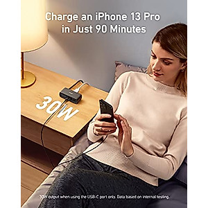 Anker USB C Power Strip, 521 Power Strip with 3 Outlets and 30W USB C Charger for iPhone14/13,5 ft Extension Cord, Power Delivery High-Speed Charging Station for Dorm Room, Office, and Home