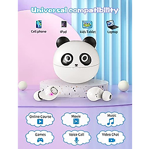 Tikgram Kid Earbuds Wireless,with Personalized Cartoon Charging Box,IPX5Waterproof Noise Cancelling Earbud,36H Playtime,Smart Touch Bluetooth 5.0 Stereo Sound, for Android/iOS Wireless Earbuds