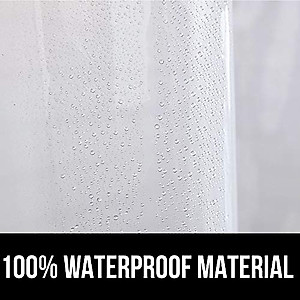 Gorilla Grip PEVA Waterproof Shower Curtain Liner, Strong Weighted Magnets, Rust Resistant Grommets, Heavy Duty Thick Liners, Easy Hang, Fits Standard Bathroom Showers and Bath Tubs, 72x72, Clear