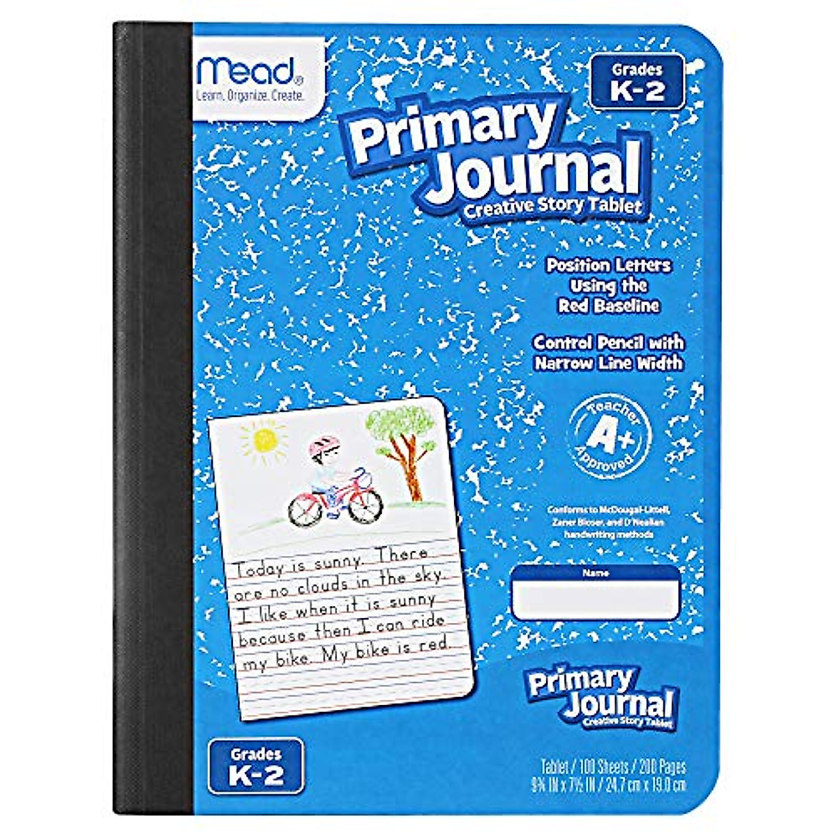Mead Primary Journal Kindergarten Writing Tablet 6 Pack of Primary Composition Notebook Colors May Vary For Grades K- 2, 100 Sheets (200 Pages) Creative Story Notebooks for Kids 9 3/4 in by 7 1/2 in.