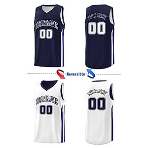 Custom Reversible Basketball Jersey - Personalize Team Uniform Design Your Own Name & Number for Men/Youth