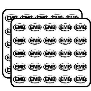 Oval EMB El Matador Beach (Coast Fun Sun surf) Sticker for Scrapbooking, Calendars, Arts, Kids DIY Crafts, Album, Bullet Journals 50 Pack