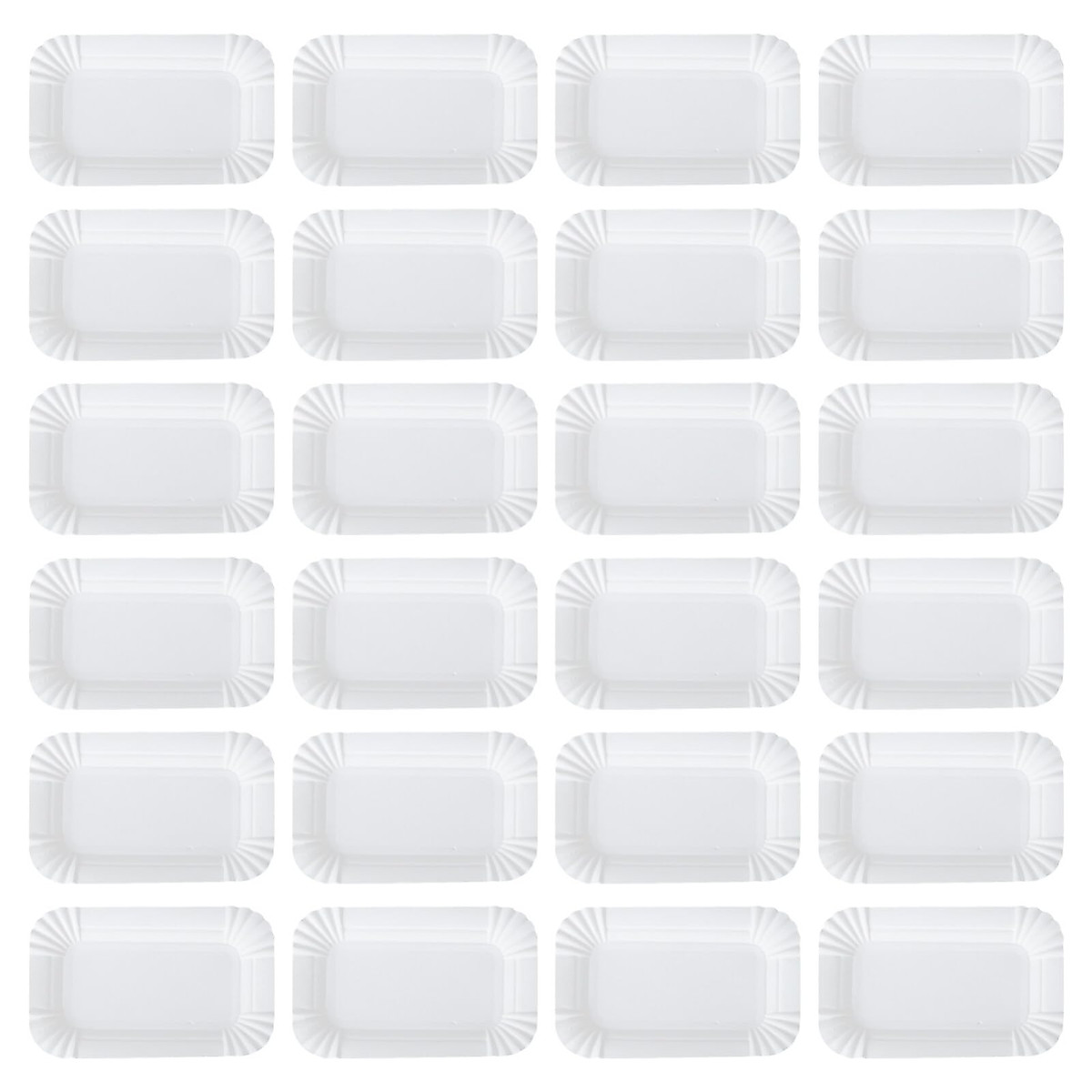 Cabilock Rectangular Tray 100pcs Disposable Foam Cake Plates Disposable Dessert Dish Foam Plates Set Compostable Plates Biodegradable Bowl for Party Snacks Food Display Server Cake Tray