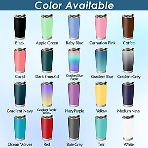 Personalized Coffee Tumbler with Pictures Text, 20oz Custom Insulated Stainless Steel Tumbler, Customized Father's Day Birthday Gifts for Men Women, Travel Coffee Cup with Lids
