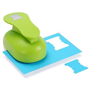 HAUSTGO File Tab Punch, File Tab Puncher for Paper Crafts, File Tab Craft Punch for Scrapbooking, Bullet Journals, Bible Tabs, Making Cards, Planners, Billing Hanging Files