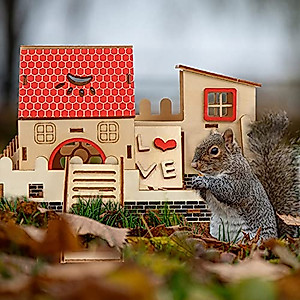 STOBOK 1Pc Wooden Hamster House with Ladders, Hamster Toys Hamster Hideout Hamster Maze Hamster Platform Gerbil Toys Hamster Cage Accessories for Small Animals