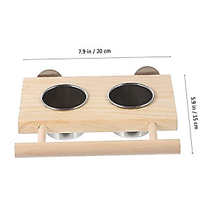 Balacoo Bird Parrot Feeding Cups with Clamp Window Pet Bird Water Feeder Stainless Steel Dishes Feeder for Cage Small Animal Parrot Cockatiel Conure Budgies Parakeet 2pcs