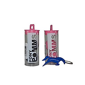 Pomms Pony Equine Ear Plugs - 2 Pairs of Pony Size - 1 Pair of Black and 1 Pair of Pink - Ear Plugs with a Horse Shaped Bottle Opener Keychain (Color May Vary)
