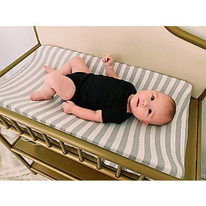 Changing Pad Cover – Premium Baby Changing Pad Covers 4 Pack – Boy or Girl Changing Pad Cover – Pure Jersey Knit Machine Washable Grey and White Changing Table Cover – Diaper Changing Pad Cover Sheets