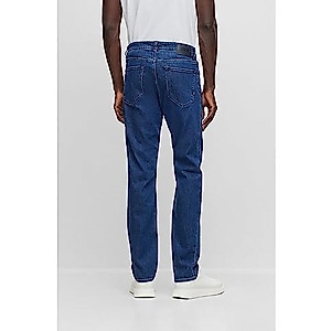 BOSS Men's Maine Regular Fit Stretch Denim Jeans, Bright Blue
