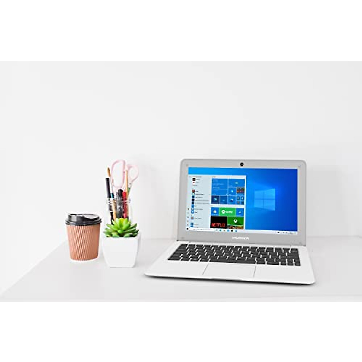 Thomson Laptop NEO 10, 10.1 Inch, Intel Atom , 4Gb RAM , 64Gb eMMC Storage, Windows 10 - White