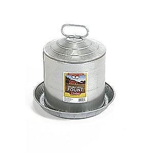 Miller 9835 5-Gallon Galvanized Poultry Fountain