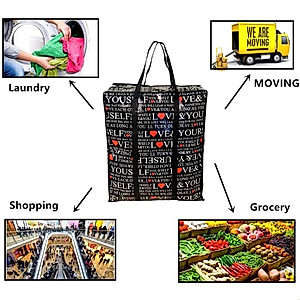 3 Pack Extra Large Jumbo Reusable Unbreakable Hard Plastic Fabric Checkered Laundry Bags with Zipper and Strong Handles for Travel, Grocery, Laundry, Shopping, Storage, Moving,Size:(25.3"x21.5"x10")