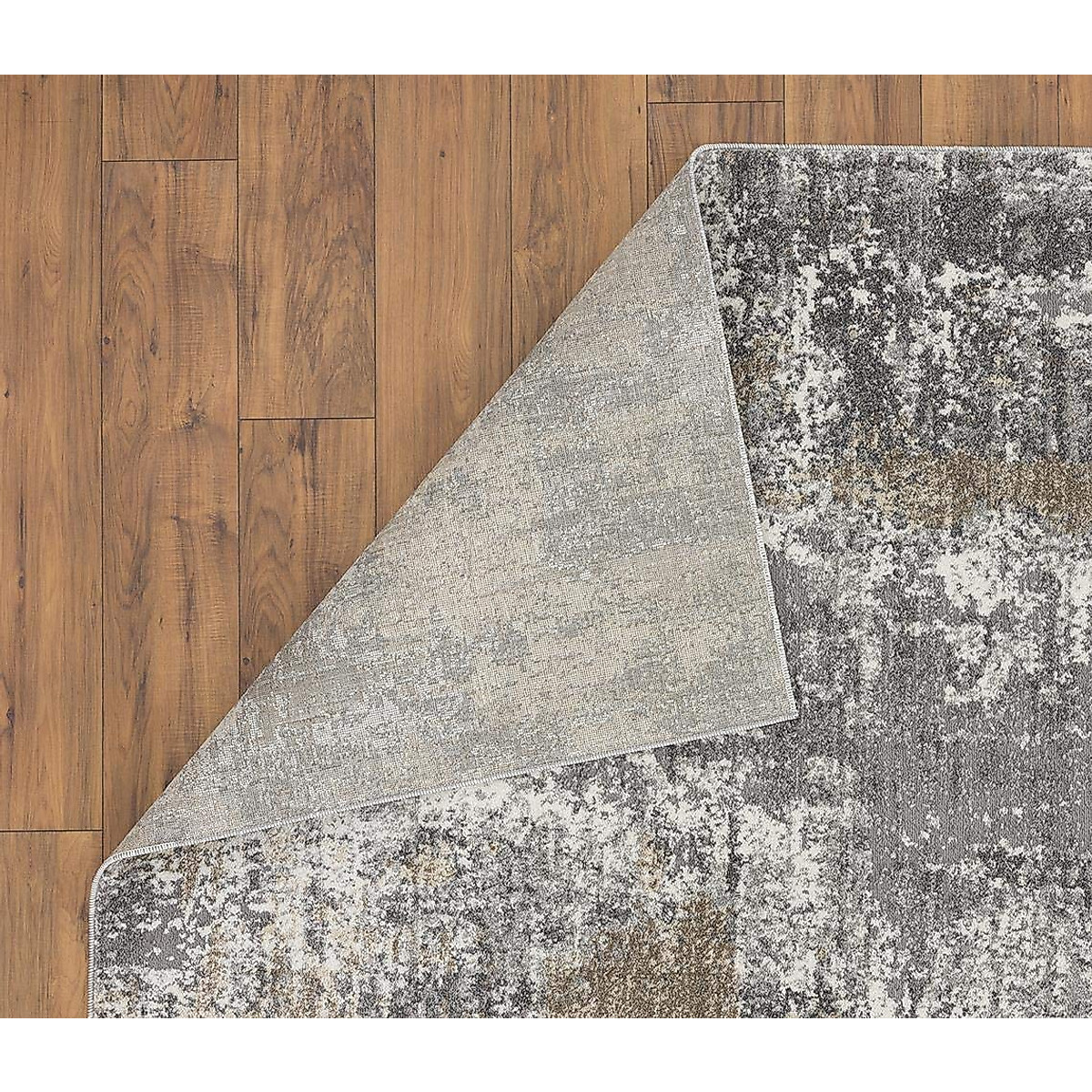 LUXE WEAVERS Euston Collection 7679 Grey 8x10 Abstract Area Rug