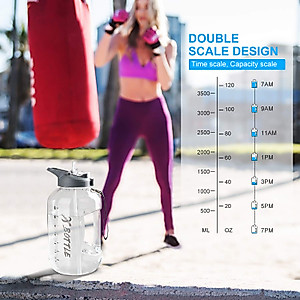 XBOTTLE 1 Gallon BPA Free Tritan Plastic Water Bottle with Straw & Chug Lid for Sports Camping