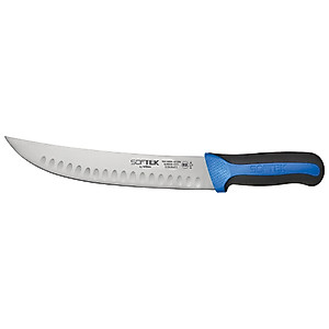 Winco Sof-Tek, 10" Hollow Ground Cimeter Knife, Soft Grip Handle