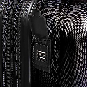 Brookstone Luggage Nelson 2pc Hardside Spinner Luggage, Black, 2 Piece Set