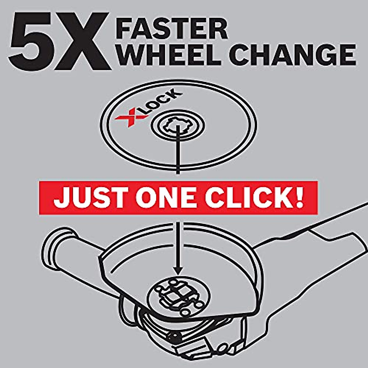 BOSCH TCWX1S450 4-1/2 In. x .045 In. X-LOCK Metal/Stainless Fast Cutting Abrasive Wheel 60 Grit Compatible with 7/8 In. Arbor Type 1A (ISO 41) for Applications in Metal, Stainless Steel Cutting