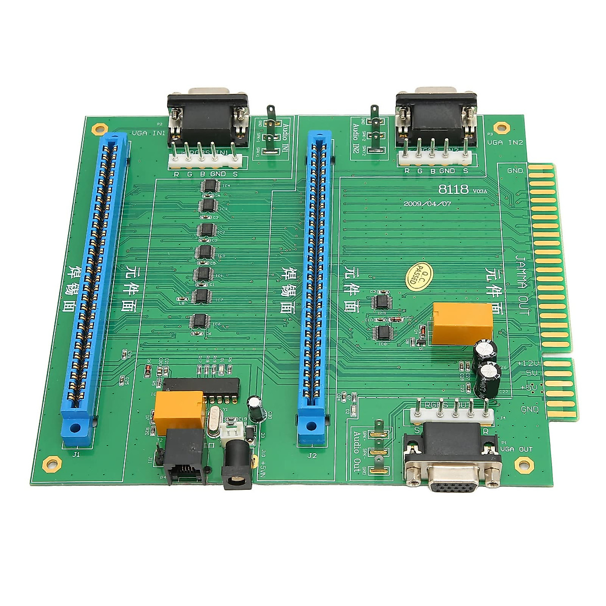 2 in 1 Switch Multi for JAMMA,JAMMA PC Board 2 Slots,Easy to Install,Multi for JAMMA, 2 in 1 Switch with Remote Control for Games