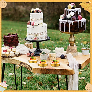 120 Pcs Disposable Ramekins with Lids, 8 oz Mini Pie Tins Mini Pie Pans 4 Inch Creme Brulee Ramekins Mini Cake Pans Aluminum Foil Pie Container Tin Tart Pans for Party Oven Baking(Gold)