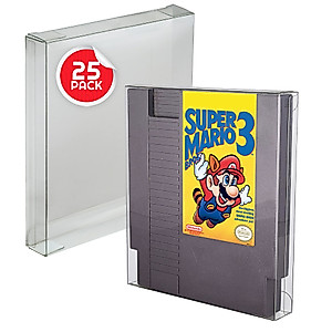 NES Cartridge Case Protector Compatible with Nintendo NES Cartridge Games - 0.40MM Thick NES Game Sleeves. NES Cartridge Holder partner for retro game system collection (Pack of 25)