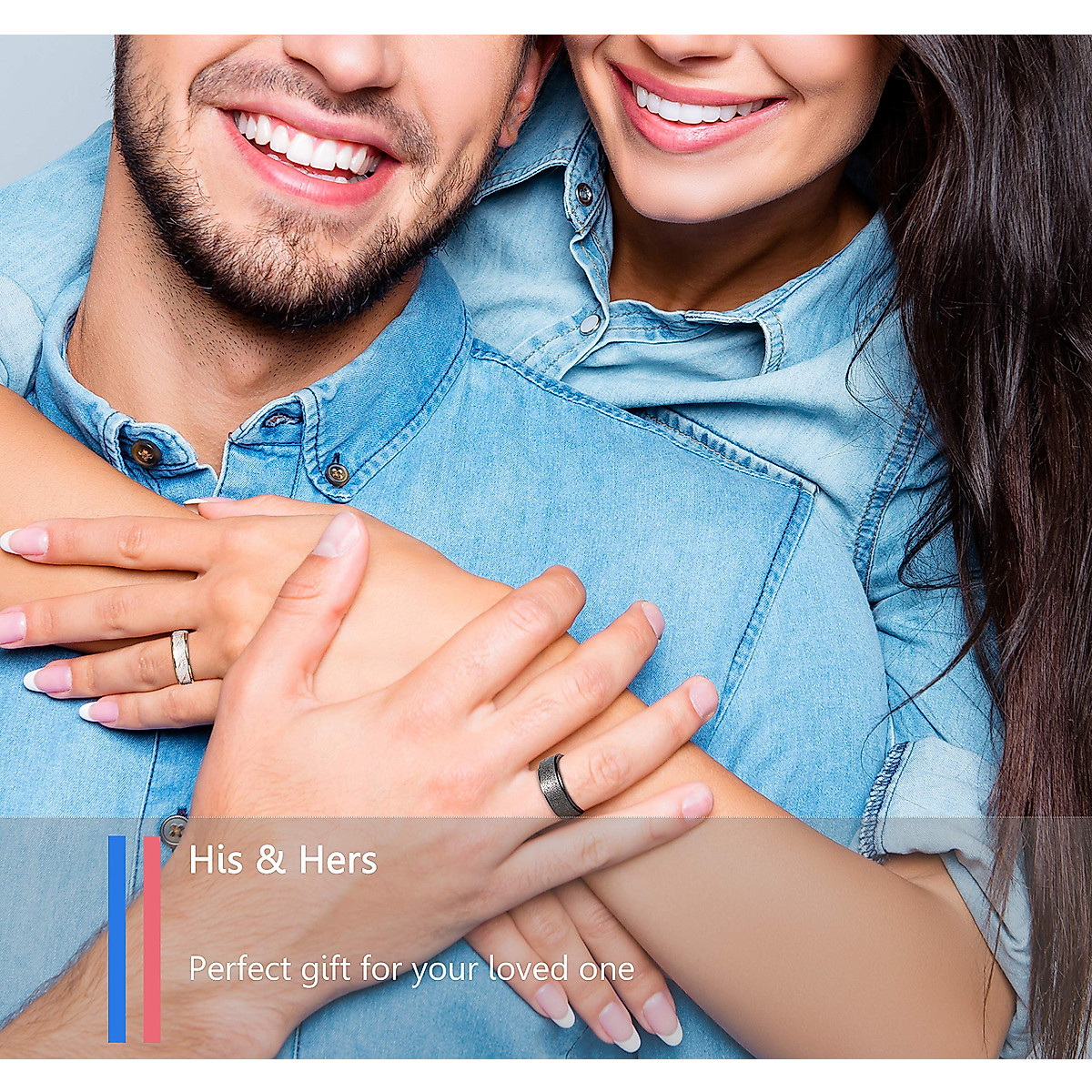 ALEXTINA 3Pcs Spinner Ring Anxiety Ring for Women Fidget Rings - 6mm Sandblast Glitter Finish Stainless Steel Rings for Anxiety Stress Relief, Size 9