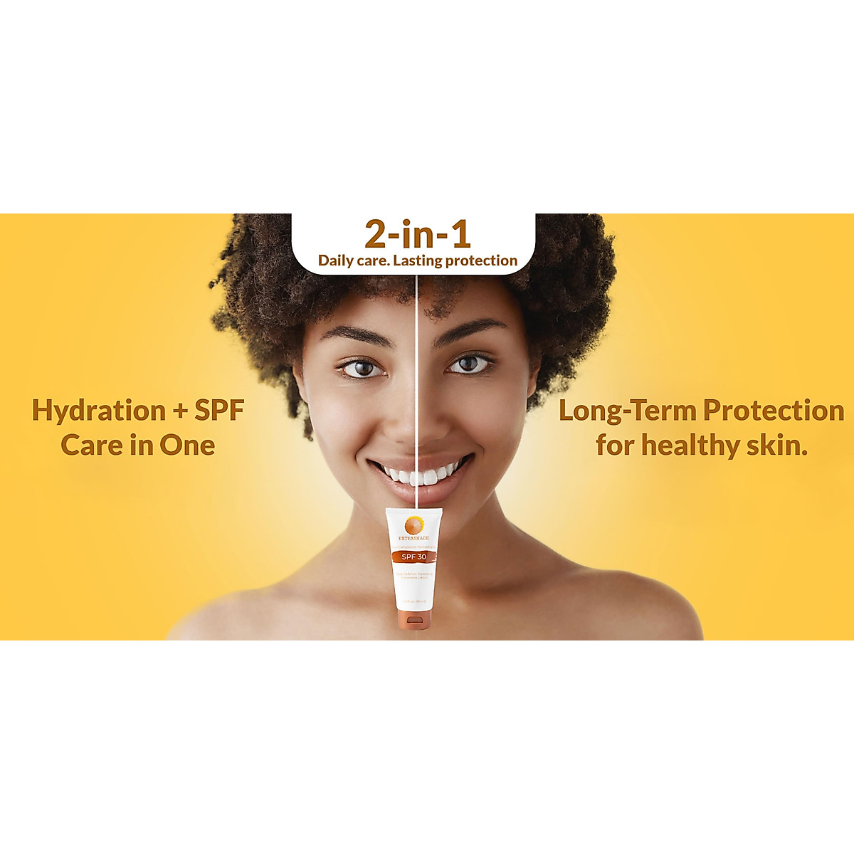 EXTRASHADE Premium Hydro Boost Black People Sunscreen for Melanin Rich, Dark, and Black skin, No White Cast, Non Greasy, Oil Free, Broad Spectrum UVA/UVB SPF 30, Daily Sun Protection (3 FL Oz)