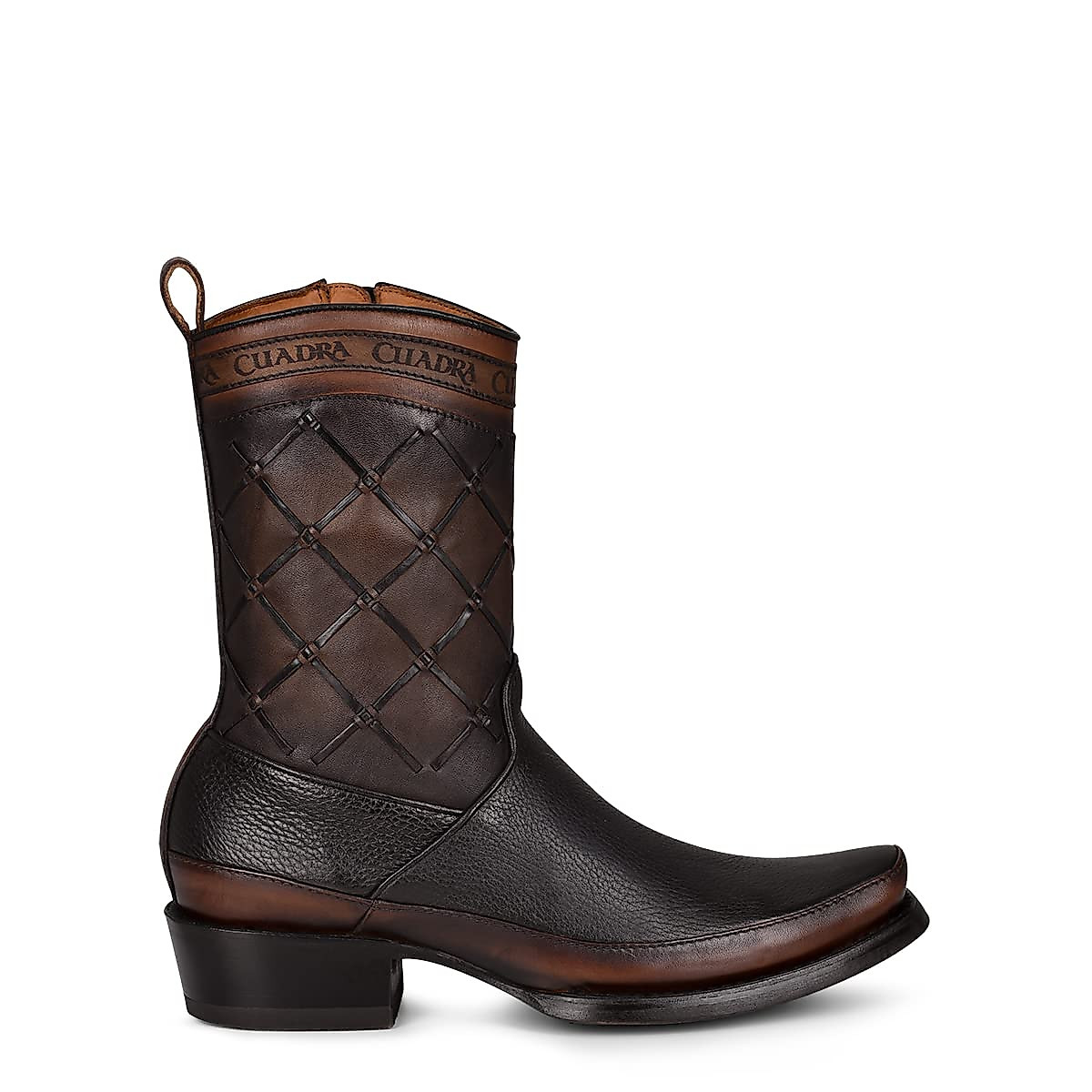 Cuadra Men's Boot in Bovine Leather with Zipper Black, 1J2IRS, Size 9.5