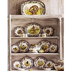 Spode Woodland Soup Tureen with Rabbit, Quail, and Pintail Motifs | 4.25 qt Covered Soup Tureen | Made from Fine Earthenware | Microwave and Dishwasher Safe